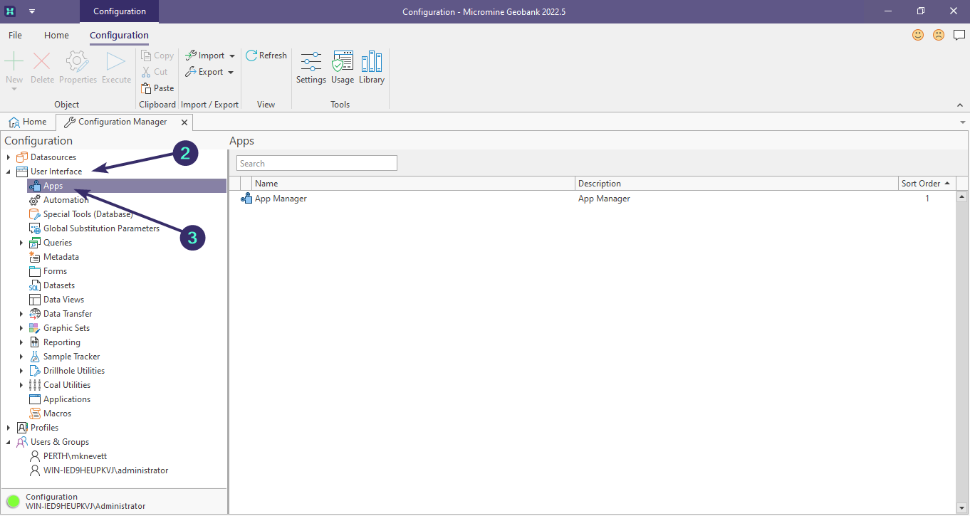Manually Upgrade App Manager Micromine Geobank