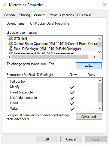User Permissions - Geobank Mobile/Geobank for Field Teams – Micromine Geobank