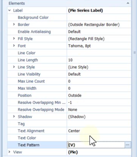 How To Customise Advanced Reports Pie Charts To Show Colours And Values Instead Of Percentages