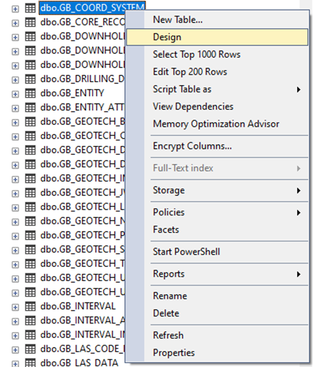 Description Columns causing upgrade to fail. – Micromine Geobank