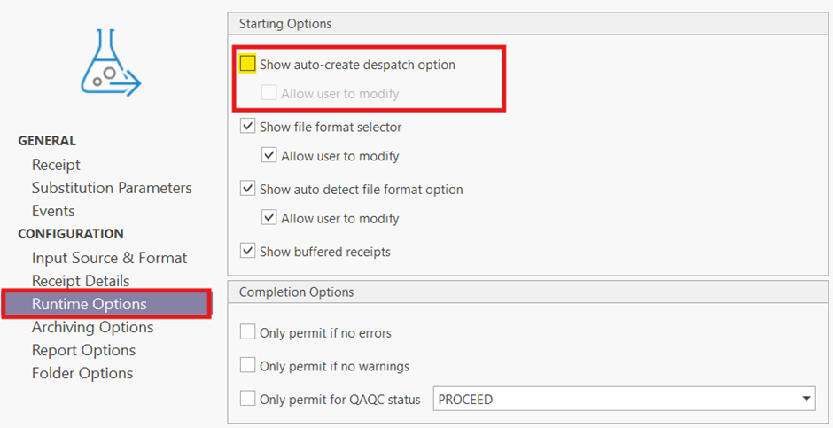How to restrict access to the auto-despatch feature in ST Receipt ...