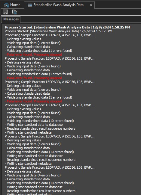 Resolving Coal Cumulative and Standardizations calculation validation errors. – Micromine Geobank