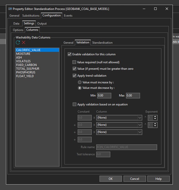 Resolving Coal Cumulative and Standardizations calculation validation errors. – Micromine Geobank